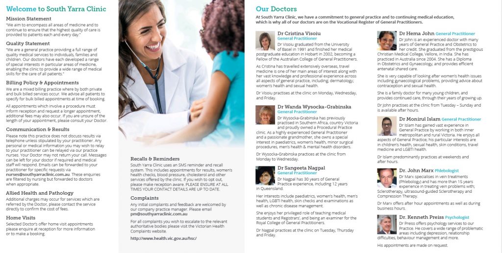 Practice Information Brochure